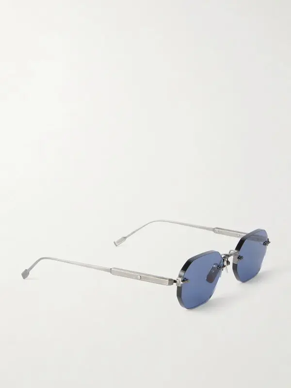 SATO Terebellum Ii Titanium Round-frame Sunglasses - Silver