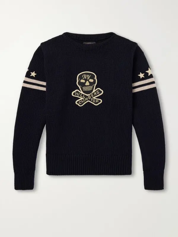 Ralph Lauren Appliquéd Wool Sweater