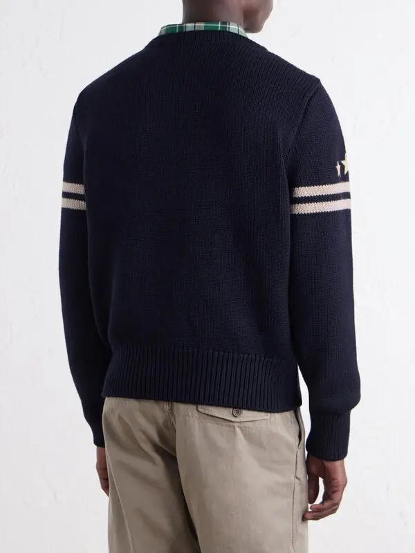 Ralph Lauren Appliquéd Wool Sweater