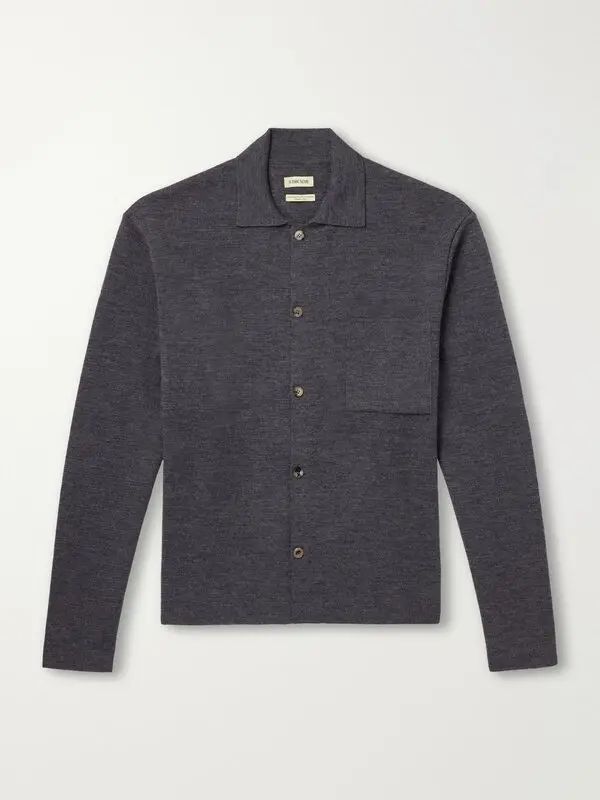 De Bonne Facture Milano Stitch Merino Wool Cardigan