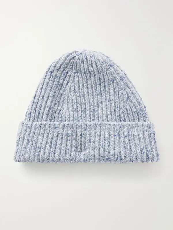Inis Meáin Ribbed Cashmere Beanie