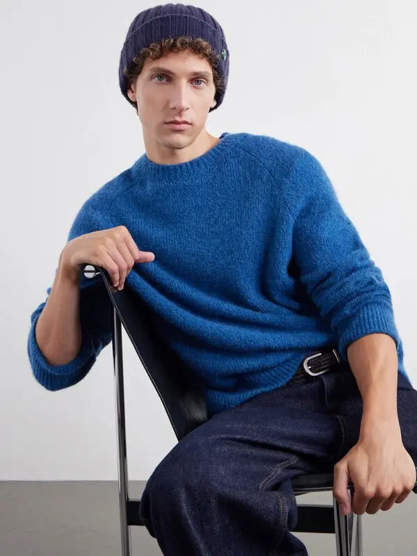 GOD'S TRUE CASHMERE Malachite-embellished Ribbed Cashmere Beanie