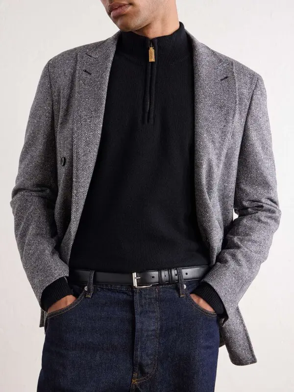 William Lockie Wool Half-zip Sweater