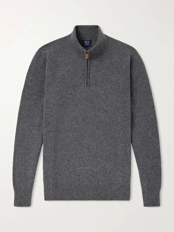 William Lockie Wool Half-zip Sweater