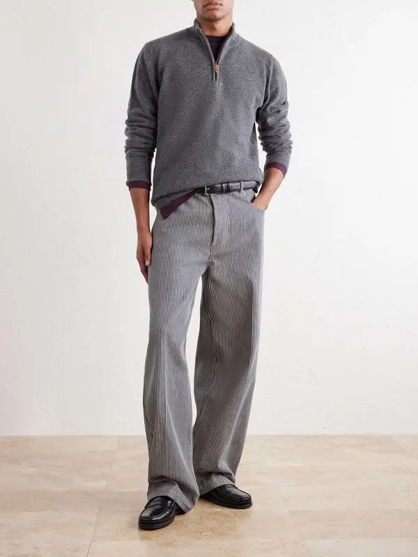 William Lockie Wool Half-zip Sweater