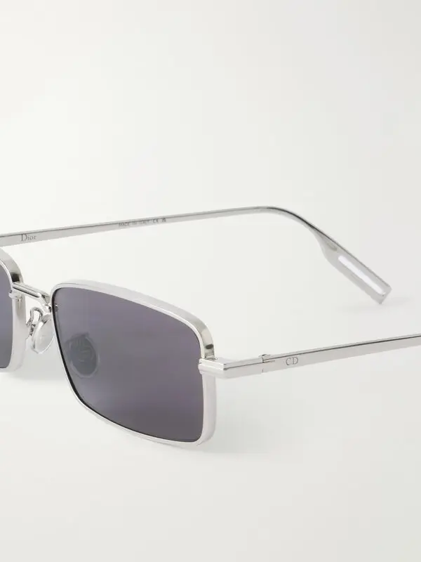 Dior Diorblacksuit S21u Square-frame -tone Metal Sunglasses - Silver