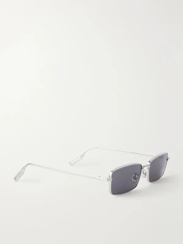 Dior Diorblacksuit S21u Square-frame -tone Metal Sunglasses - Silver