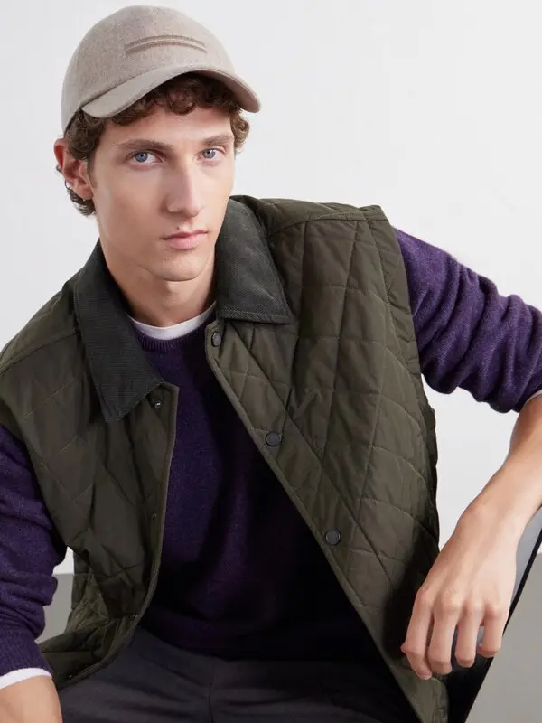 Zegna Oasi Logo-embellished Cashmere Baseball Cap - Neutrals