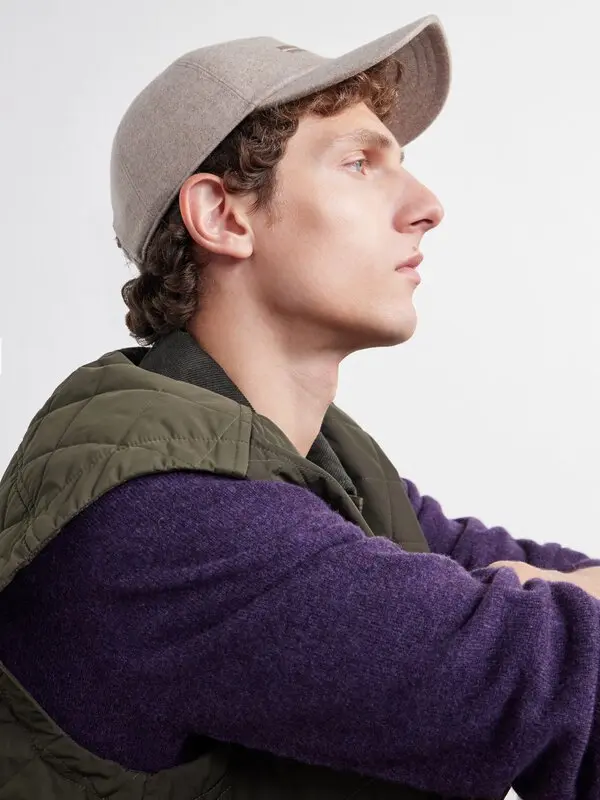 Zegna Oasi Logo-embellished Cashmere Baseball Cap - Neutrals