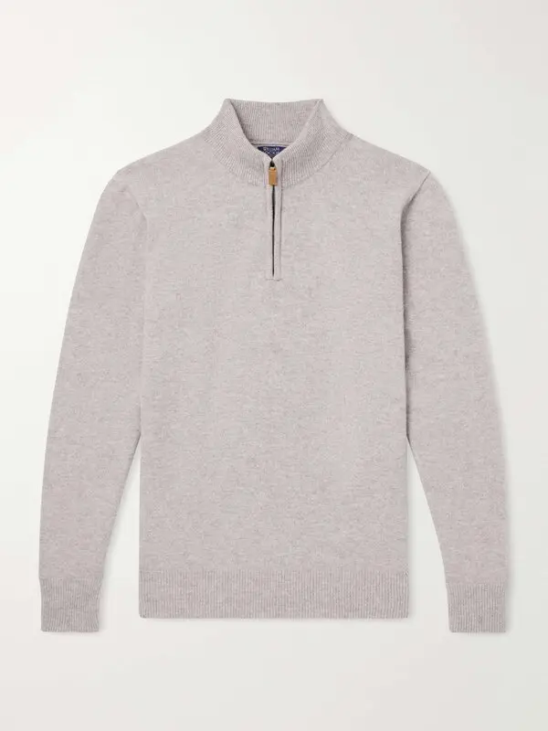 William Lockie Wool Half-zip Sweater