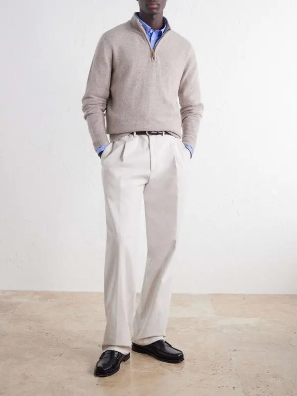 William Lockie Wool Half-zip Sweater