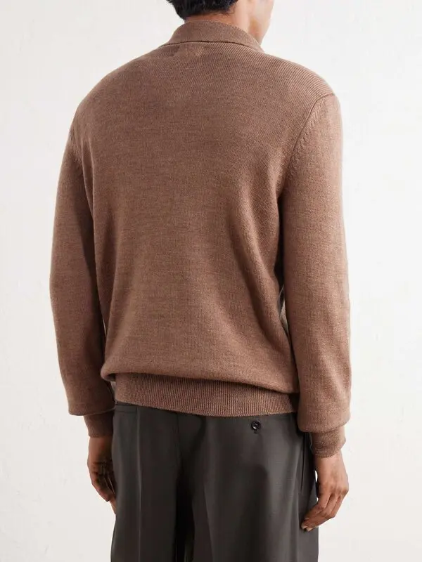 De Bonne Facture Merino Wool Polo Sweater