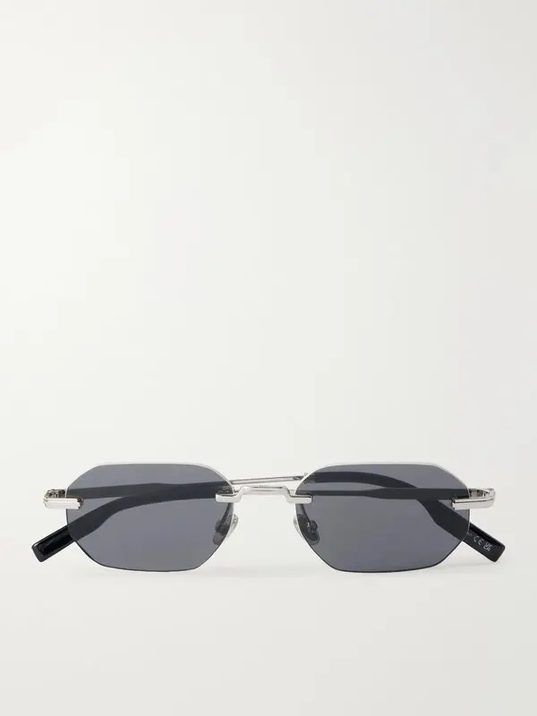 Dior Diorblacksuit S19u Square-frame -tone Sunglasses - Silver