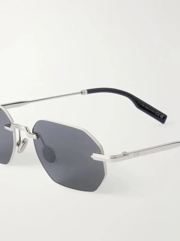 Dior Diorblacksuit S19u Square-frame -tone Sunglasses - Silver