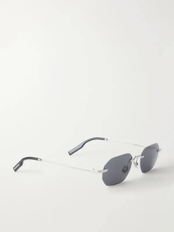 Dior Diorblacksuit S19u Square-frame -tone Sunglasses - Silver