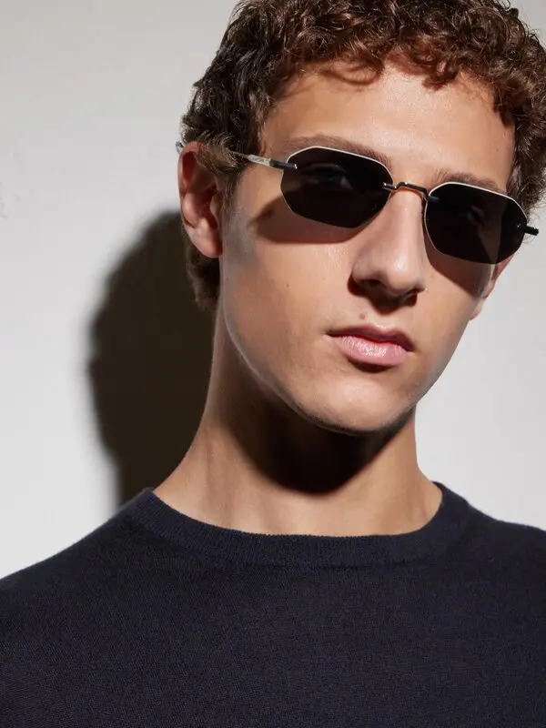 Dior Diorblacksuit S19u Square-frame -tone Sunglasses - Silver