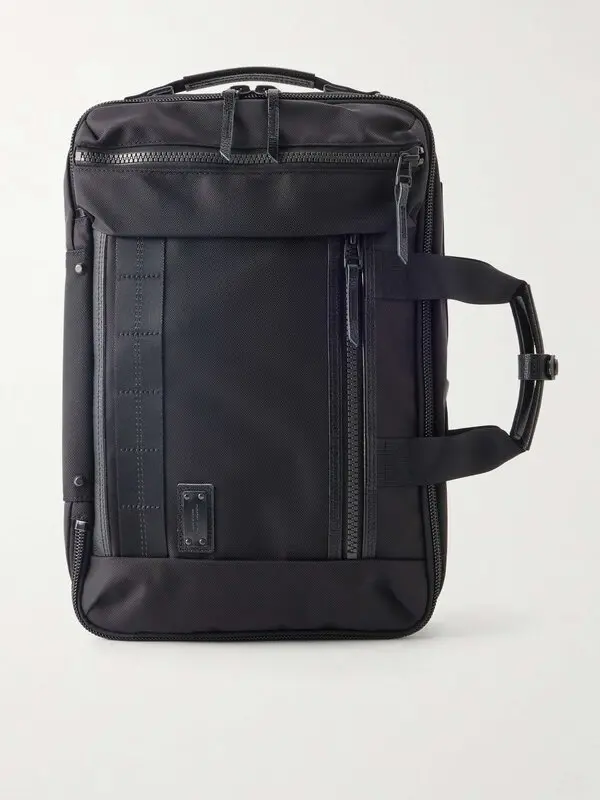 MASTER-PIECE CO Rise Leather And Canvas-trimmed Cordura® Mastertex Backpack