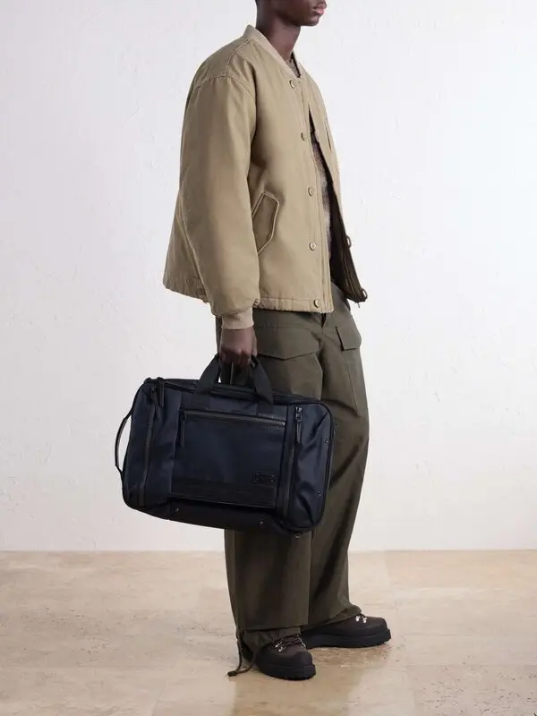 MASTER-PIECE CO Rise Leather And Canvas-trimmed Cordura® Mastertex Backpack
