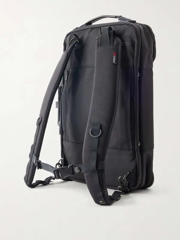 MASTER-PIECE CO Rise Leather And Canvas-trimmed Cordura® Mastertex Backpack