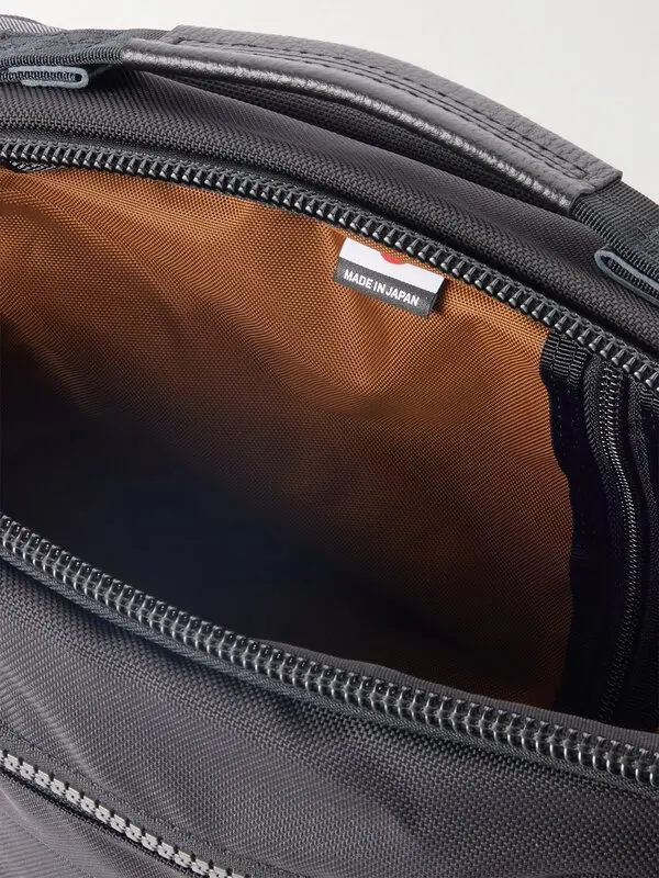 MASTER-PIECE CO Rise Leather And Canvas-trimmed Cordura® Mastertex Backpack - Black