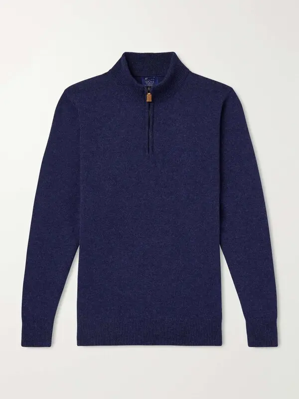 William Lockie Wool Half-zip Sweater