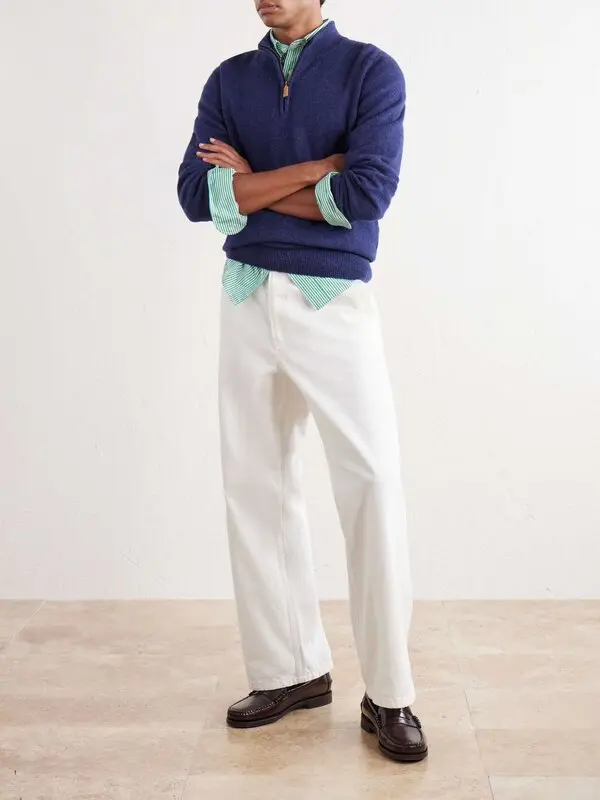 William Lockie Wool Half-zip Sweater
