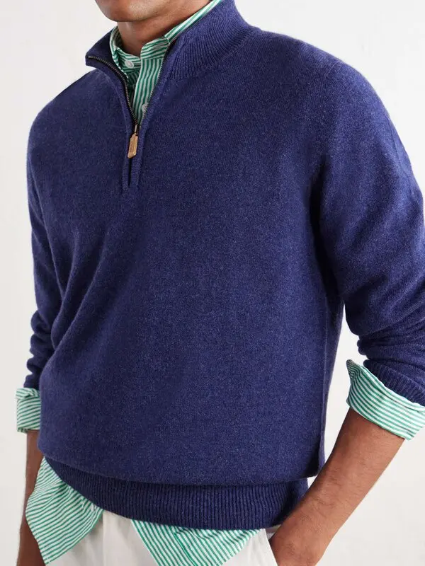 William Lockie Wool Half-zip Sweater