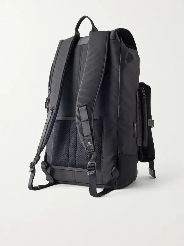 MASTER-PIECE CO Leather And Suede-trimmed Cordura® Mastertex Backpack