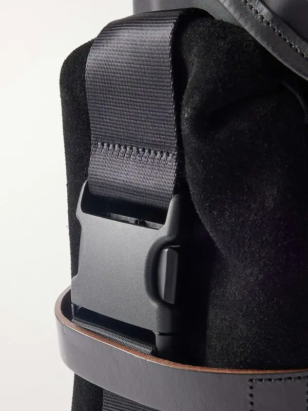 MASTER-PIECE CO Leather And Suede-trimmed Cordura® Mastertex Backpack