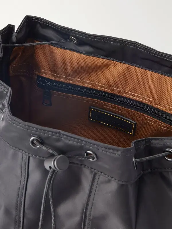 MASTER-PIECE CO Leather And Suede-trimmed Cordura® Backpack