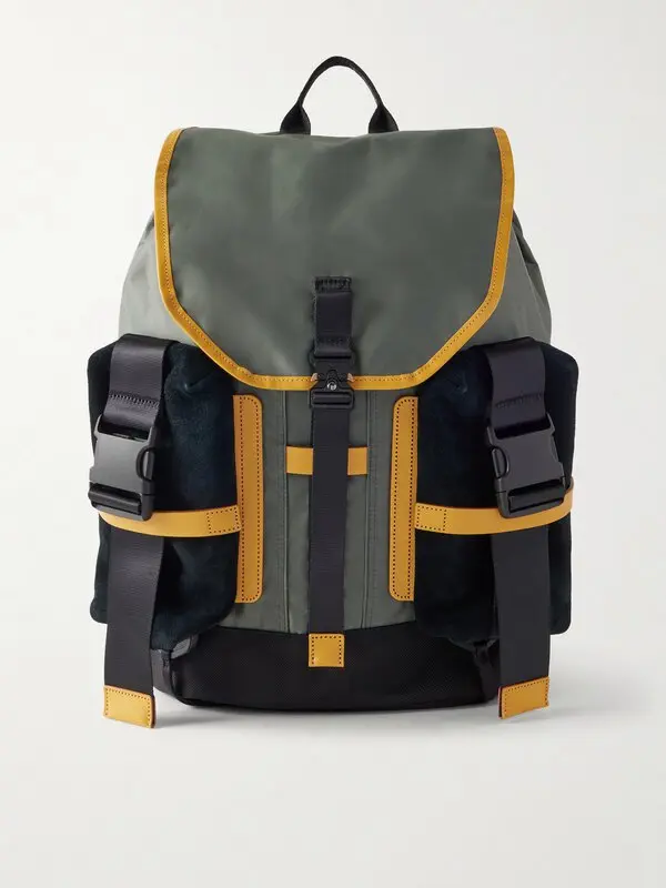 MASTER-PIECE CO Leather And Suede-trimmed Cordura® Backpack - Multi