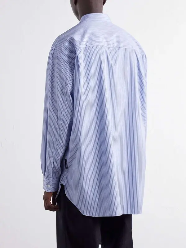 Comme Des Garçons Striped Cotton-poplin Shirt