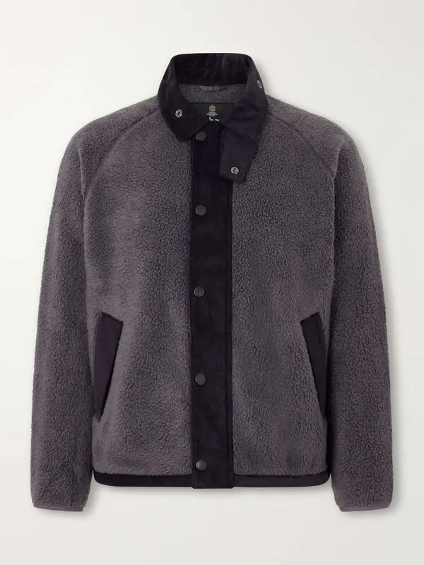 Barbour Transporter Corduroy-trimmed Fleece Jacket