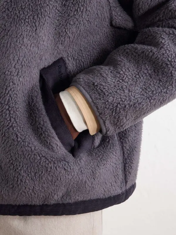 Barbour Transporter Corduroy-trimmed Fleece Jacket