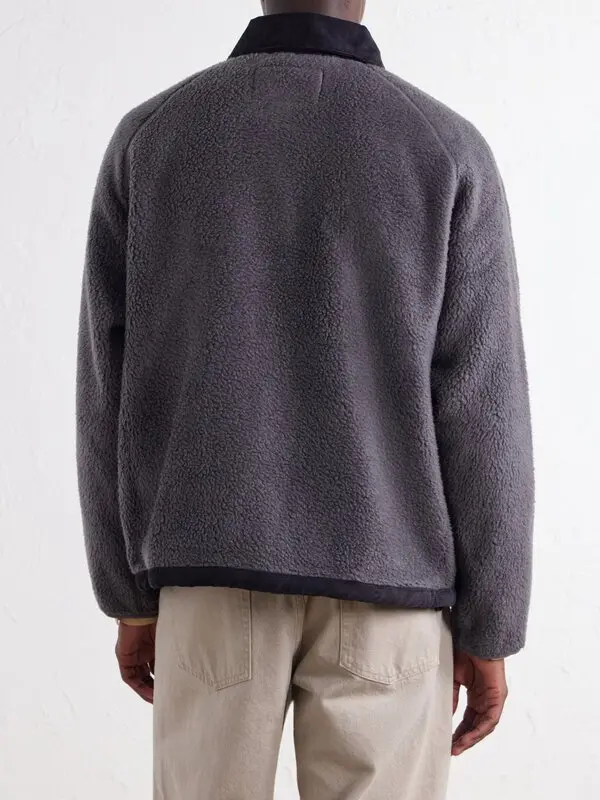 Barbour Transporter Corduroy-trimmed Fleece Jacket