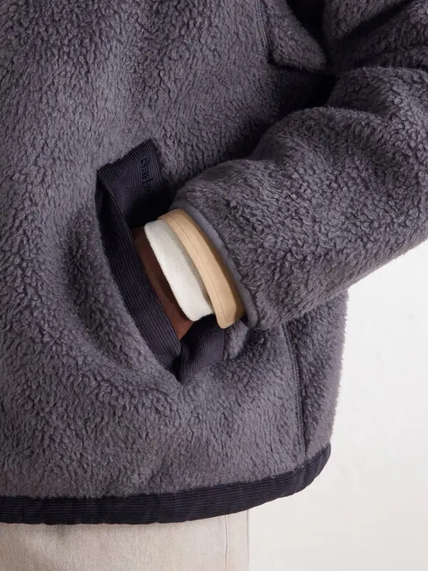 Barbour Transporter Corduroy-trimmed Fleece Jacket