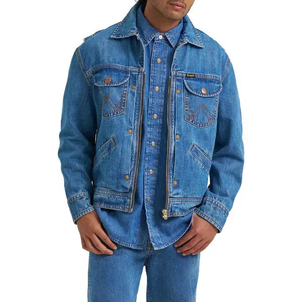 Wrangler Zip Front Denim Jacket