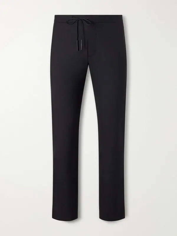 MAISON MARGIELA Straight-leg Drawstring Virgin Wool Trousers - Black