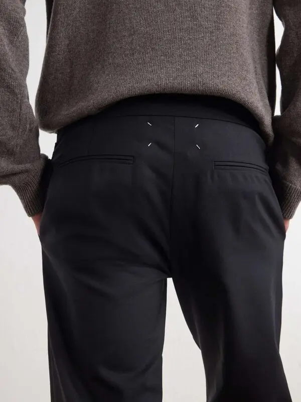 MAISON MARGIELA Straight-leg Drawstring Virgin Wool Trousers