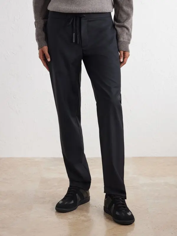 MAISON MARGIELA Straight-leg Drawstring Virgin Wool Trousers