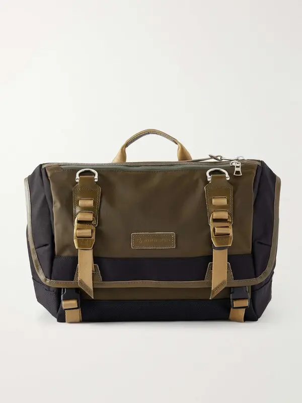MASTER-PIECE CO Potential Leather-trimmed Shell Messenger Bag