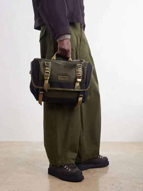 MASTER-PIECE CO Potential Leather-trimmed Shell Messenger Bag