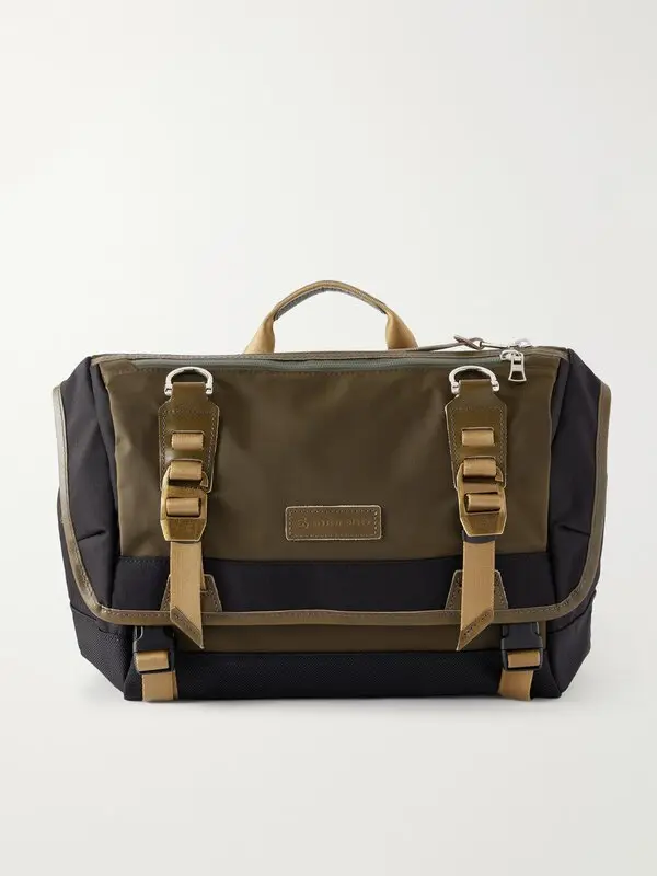 MASTER-PIECE CO Potential Leather-trimmed Shell Messenger Bag - Multi