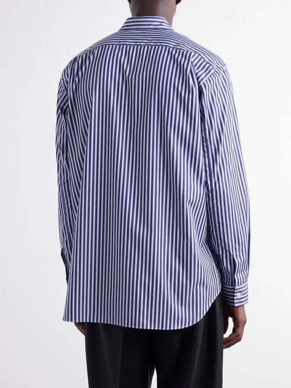 Comme Des Garçons Striped Cotton-poplin Shirt