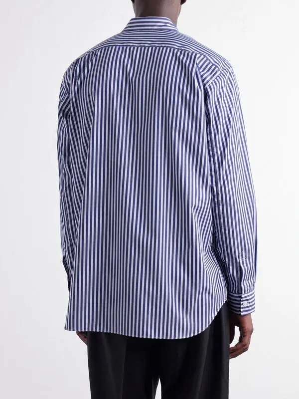 Comme Des Garçons Striped Cotton-poplin Shirt