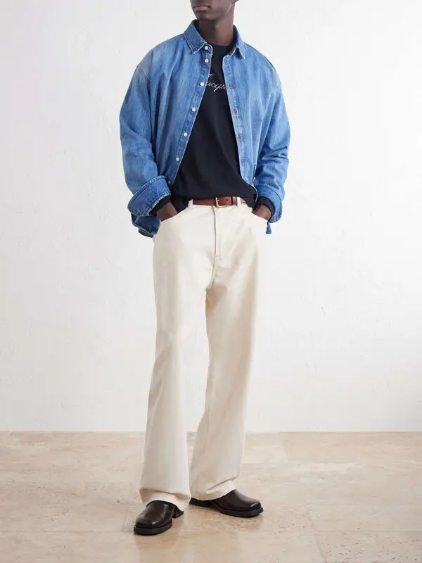 Jacquemus Logo-printed Cotton And Hemp-blend Jersey T-shirt