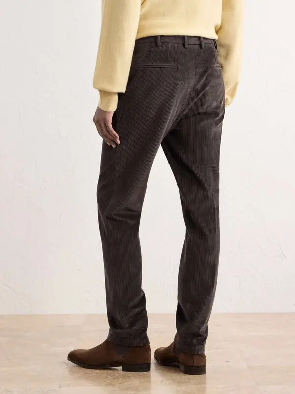 Thom Sweeney Straight-leg Cotton-blend Corduroy Chinos