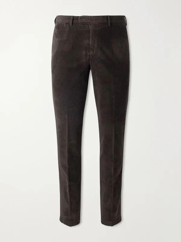 Thom Sweeney Straight-leg Cotton-blend Corduroy Chinos