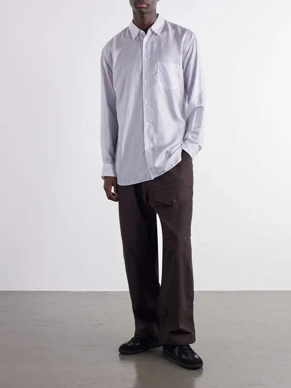 Comme Des Garçons Striped Satin Shirt