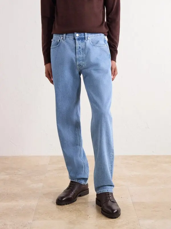 Thom Sweeney Easy Fit Straight-leg Jeans